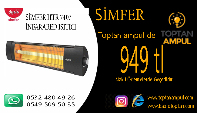 Dysis HTR-7407 Thermal 2300 W Duvar Tipi Infrared Isıtıcı